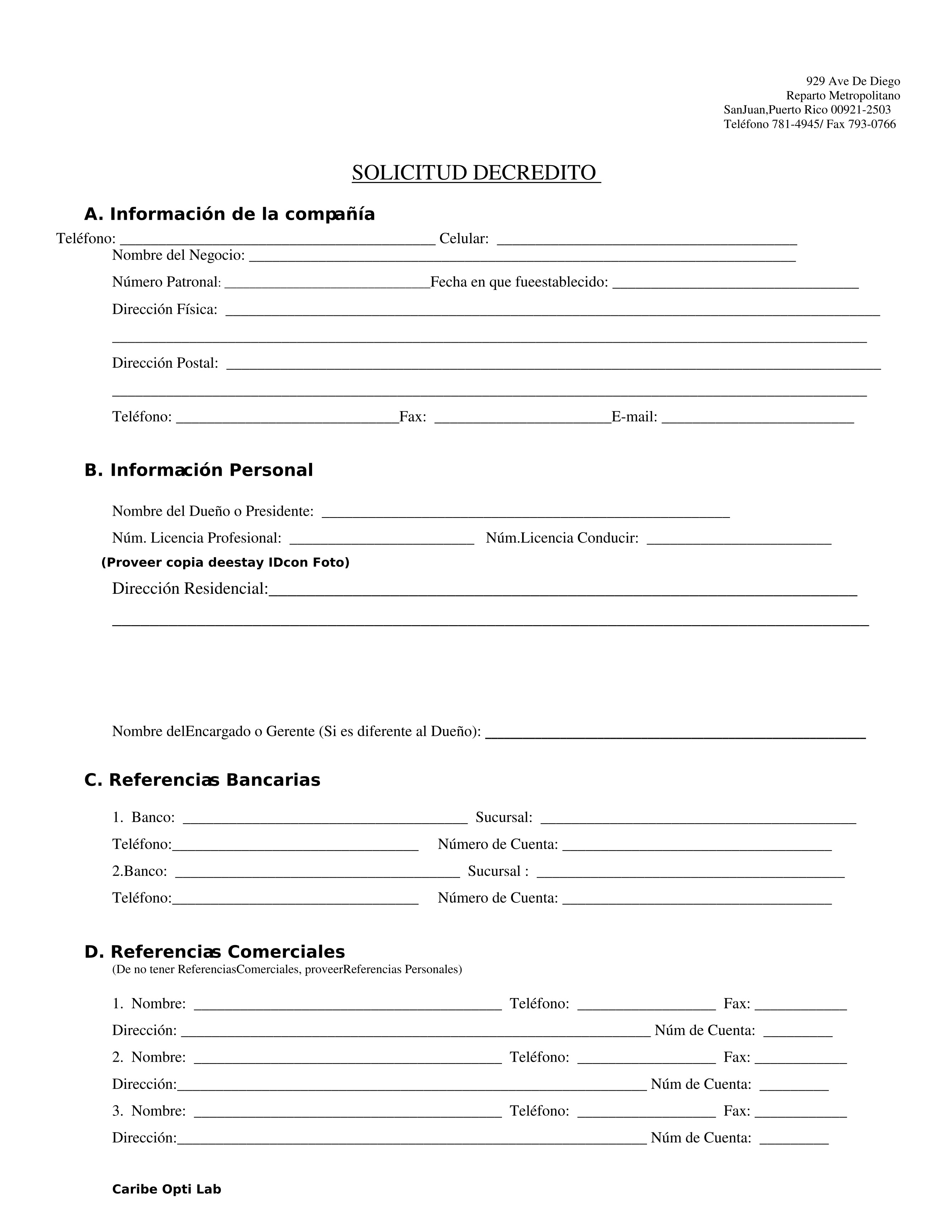 Caribe Optilab - Resources